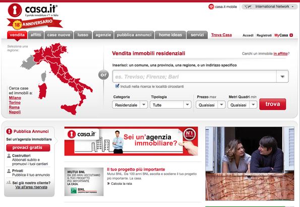 Casa.it diventa maggiorenne e raggiunge i 6 milioni di visitatori unici ...