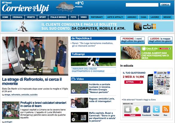 Gruppo L'Espresso completa con il lancio del nuovo Corriere delle Alpi ...
