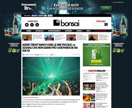 Record di contatti e sharing a giugno per Bonsai.tv