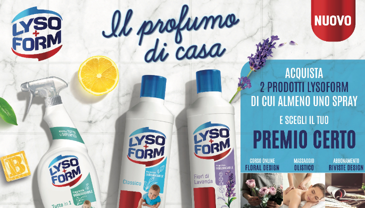Lysoform e TLC Worldwide insieme per “Lysoform profumo di casa”