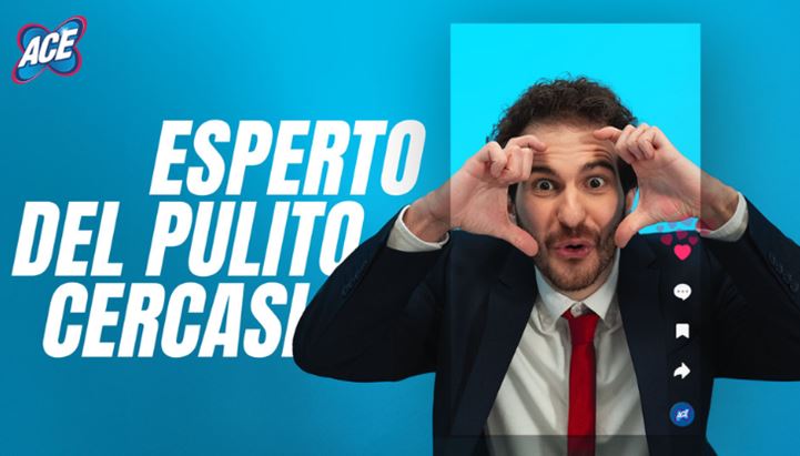 Ace lancia la sua prima mini-serie su TikTok, arriva “esperto del pulito cercasi”. Firma Bbdo
